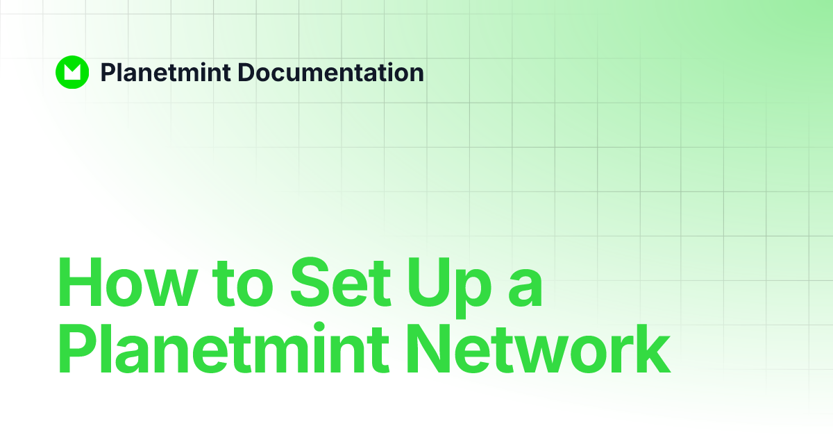 How to Set Up a Planetmint Network | Planetmint Documentation