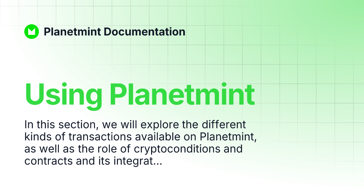 Using Planetmint | Planetmint Documentation